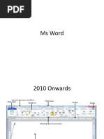 Introduction To Ms Word 2010 | PDF | Window (Computing) | Microsoft Word