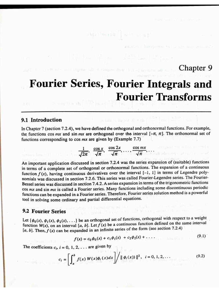 Fourier Series, Integral, Transform | PDF