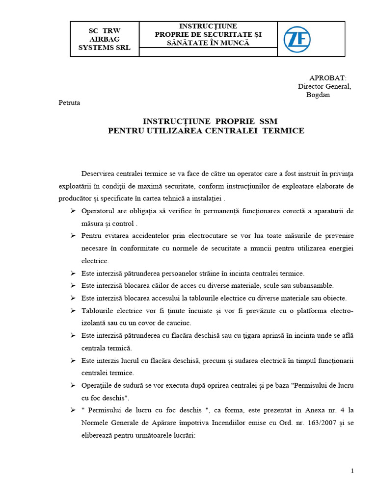 IP SSM Centrala Termica | PDF