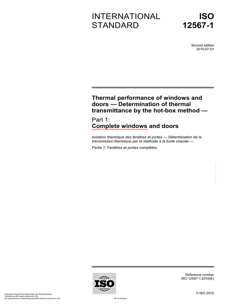ISO 12567-1-2010 - GHB-complete Windows and Doors | PDF | Building ...