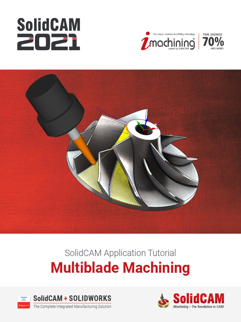 Solidcam 2021 Multiblade Machining Pdf Machining Numerical Control