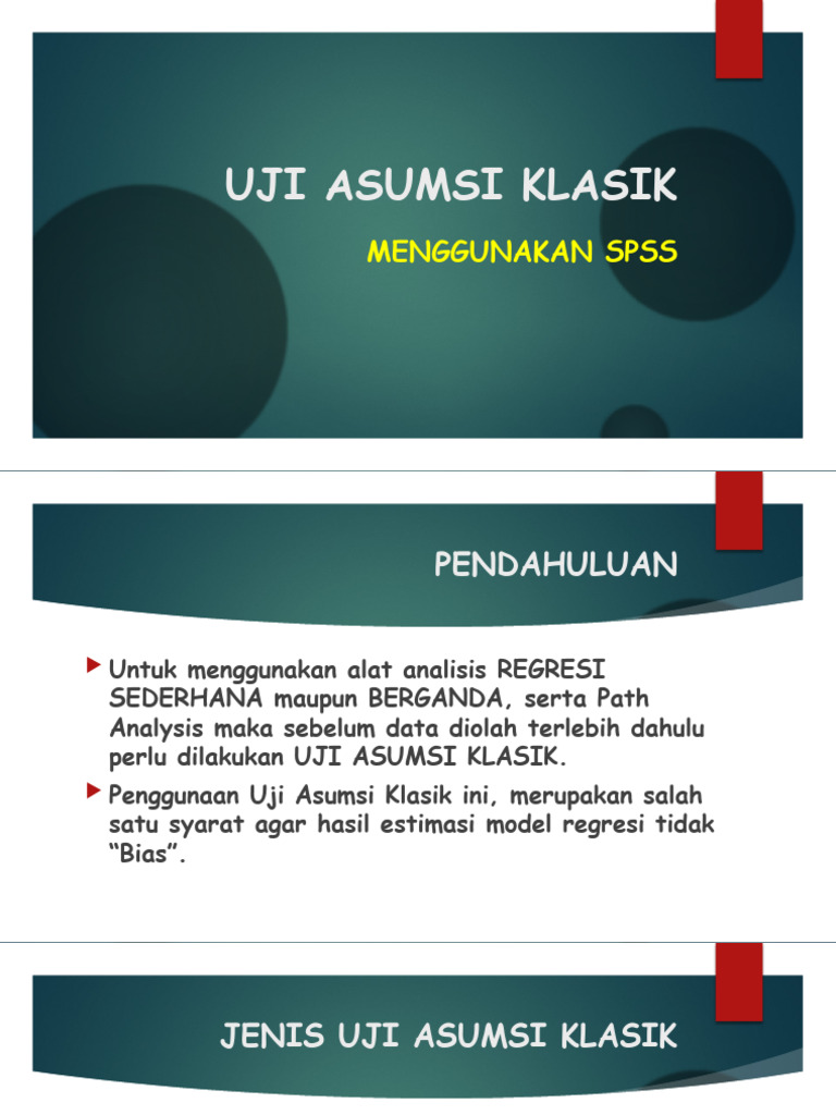 Uji Asumsi Klasik DG Spss | PDF