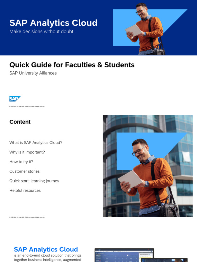 Quick Start Guide - SAP Analytics Cloud | PDF | Analytics | Cloud Computing