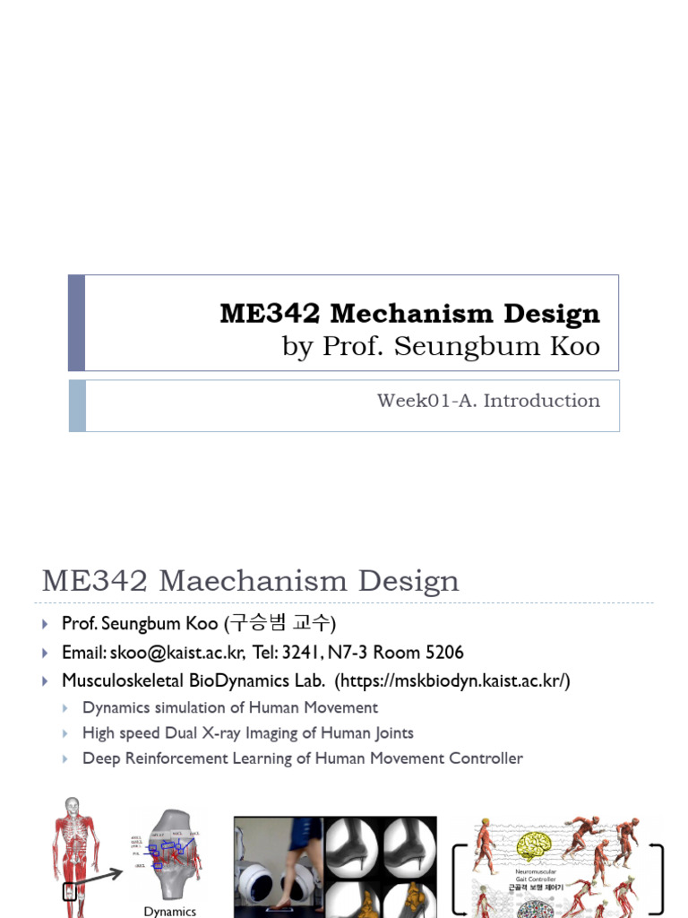 ME342 2023 Week01-A Rev1 | PDF | Machines | Mechanical Engineering