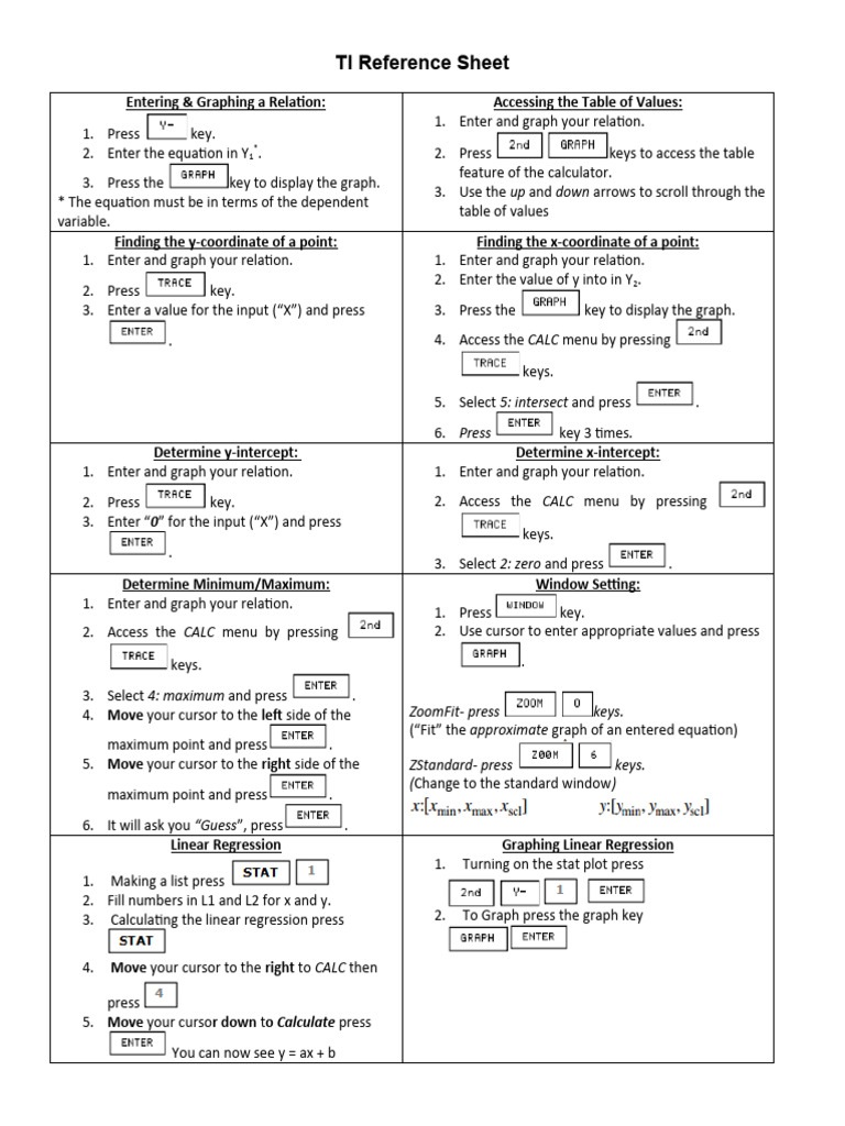 Graphing and Calculating Relations Guide | PDF | Regression Analysis ...