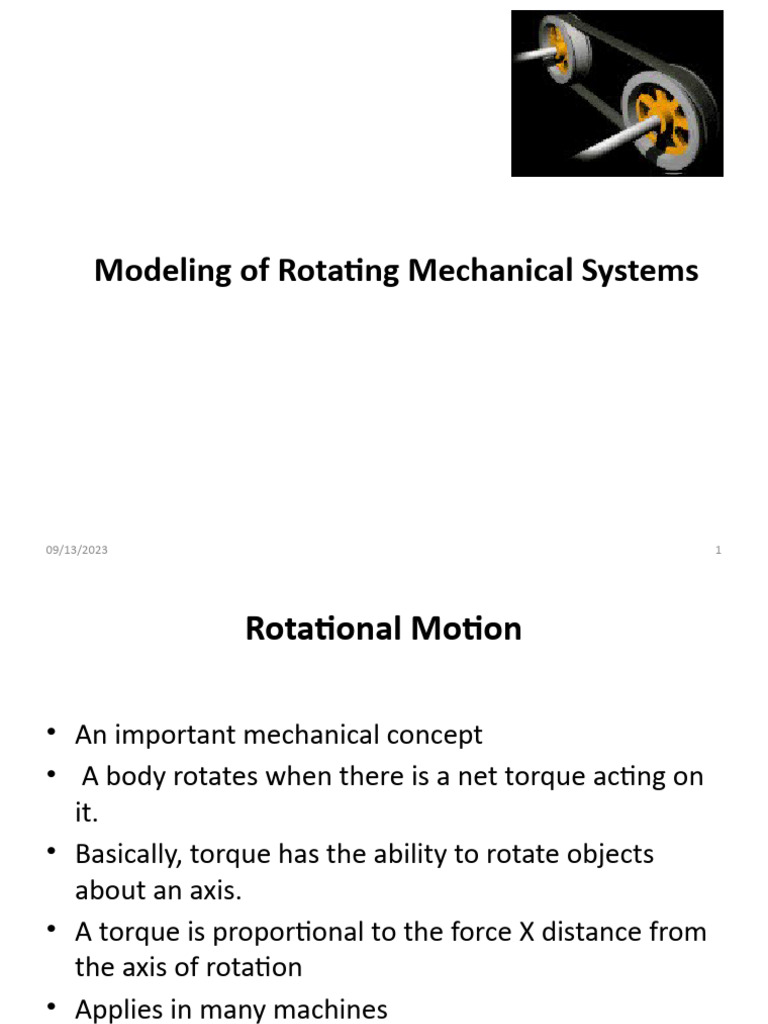 Modeling Rotational Mechanical Systems | PDF | Rotation Around A Fixed ...