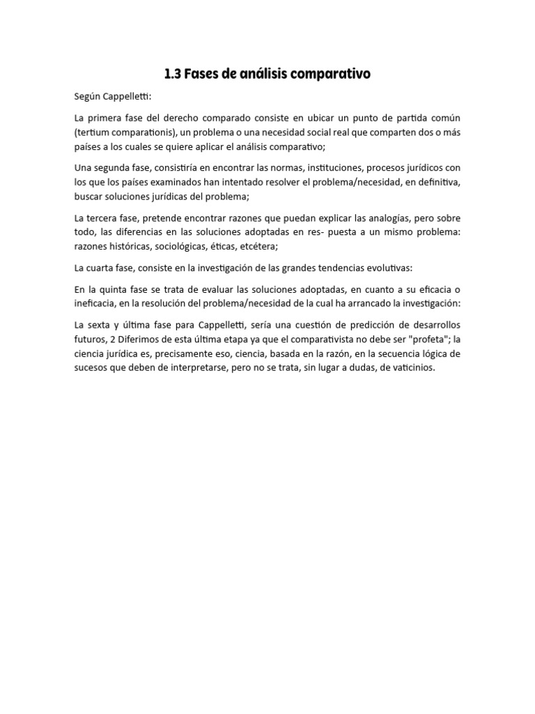 Fases Del Analisis Comparativo | PDF