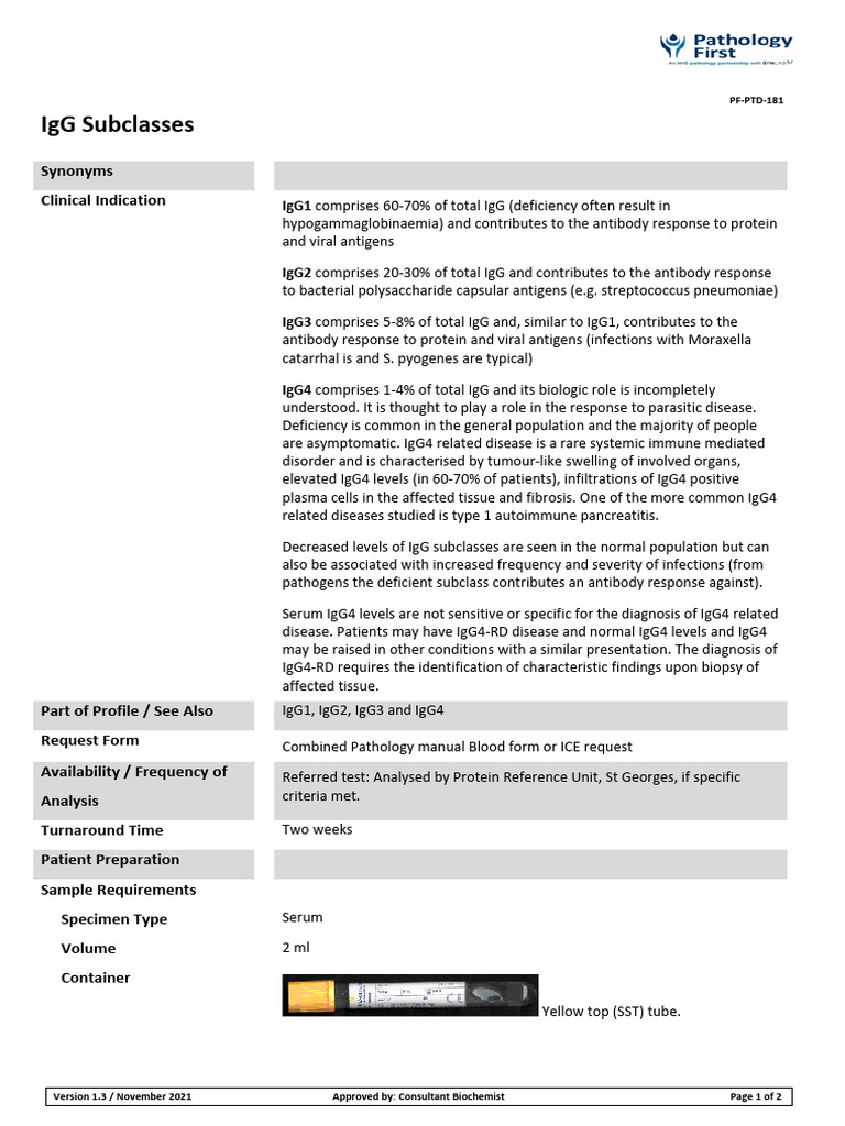 IgG Subclasses | PDF | Immunoglobulin G | Antibody