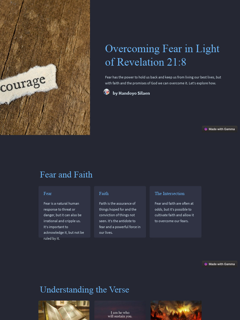 Overcoming Fear With Faith And Hope Pdf Faith God