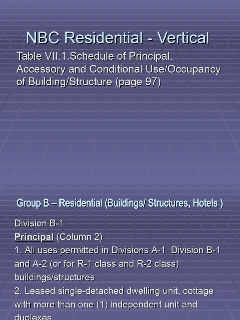 NBC Residential Vertical Zoning Guide | PDF | Building | Condominium
