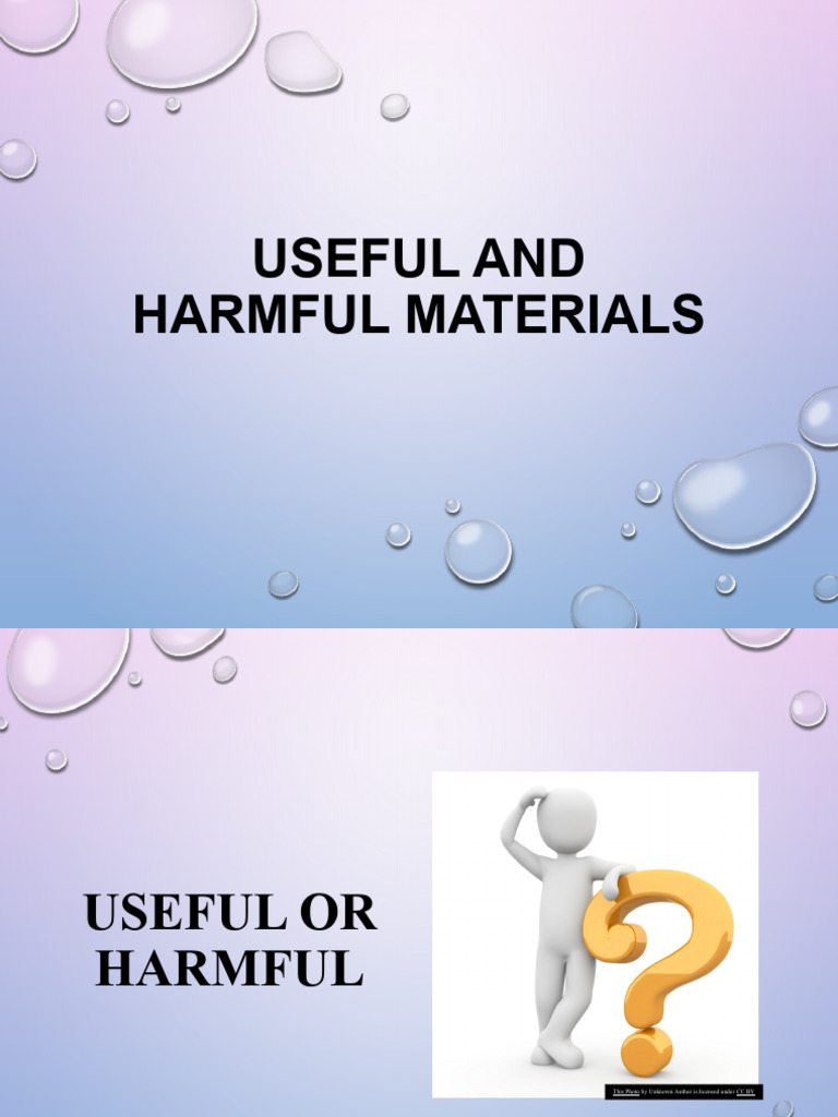 Useful vs Harmful Materials Explained | PDF | Physical Sciences ...