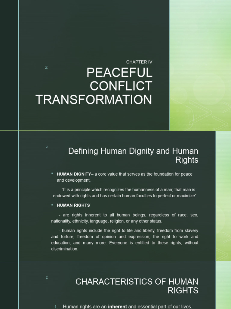 Peaceful Conflict Transformation | Download Free PDF | Prejudices ...