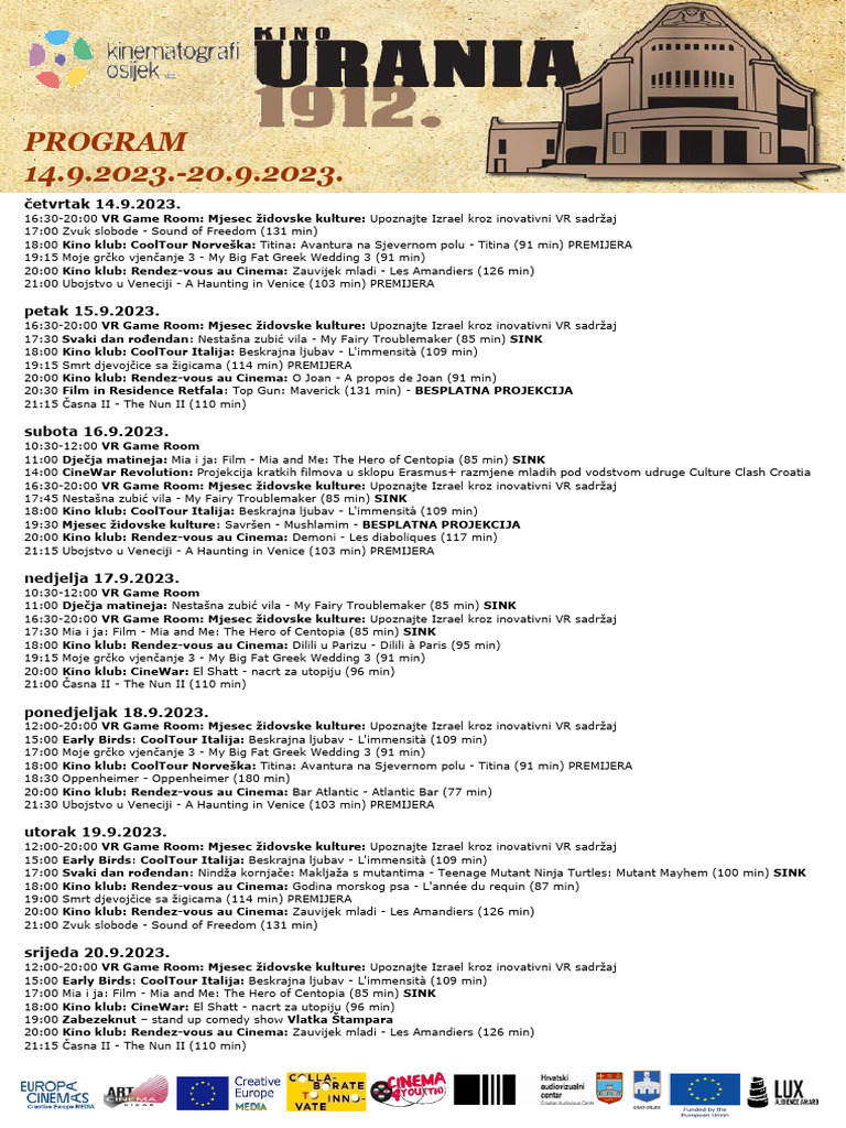 Program Kina Urania 14.9.-20.9.2023 | PDF