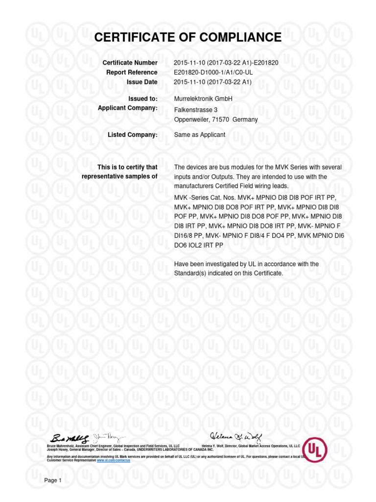 E201820-NRAQ7 Ulc Z A | PDF | Safety