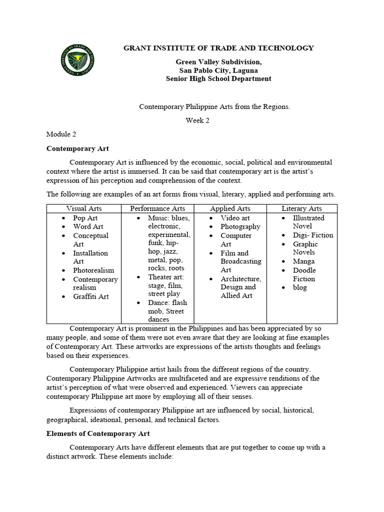 Cpar Week 2 | PDF | The Arts | Philippines