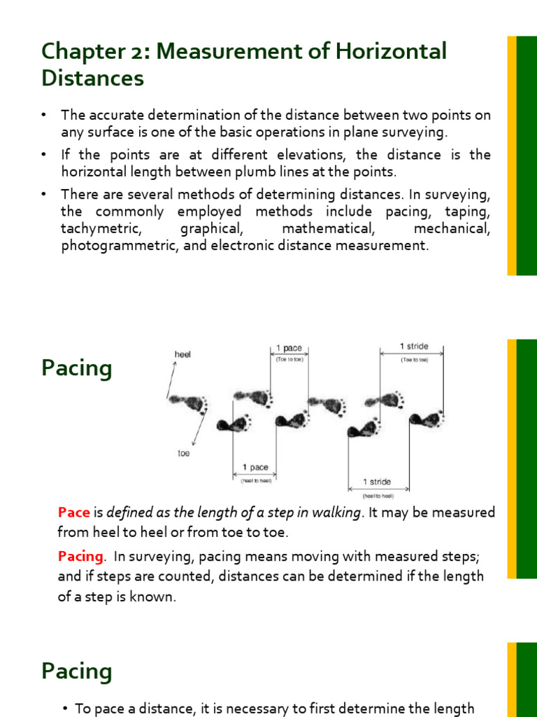CHAPTER 2 - Measurement of Horizontal Distances Illustrative Problem ...