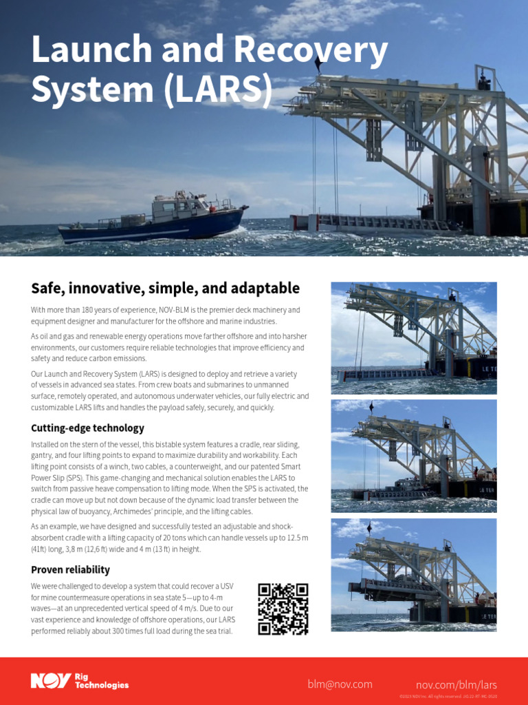 Launch and Recovery System LARS Flyer | PDF