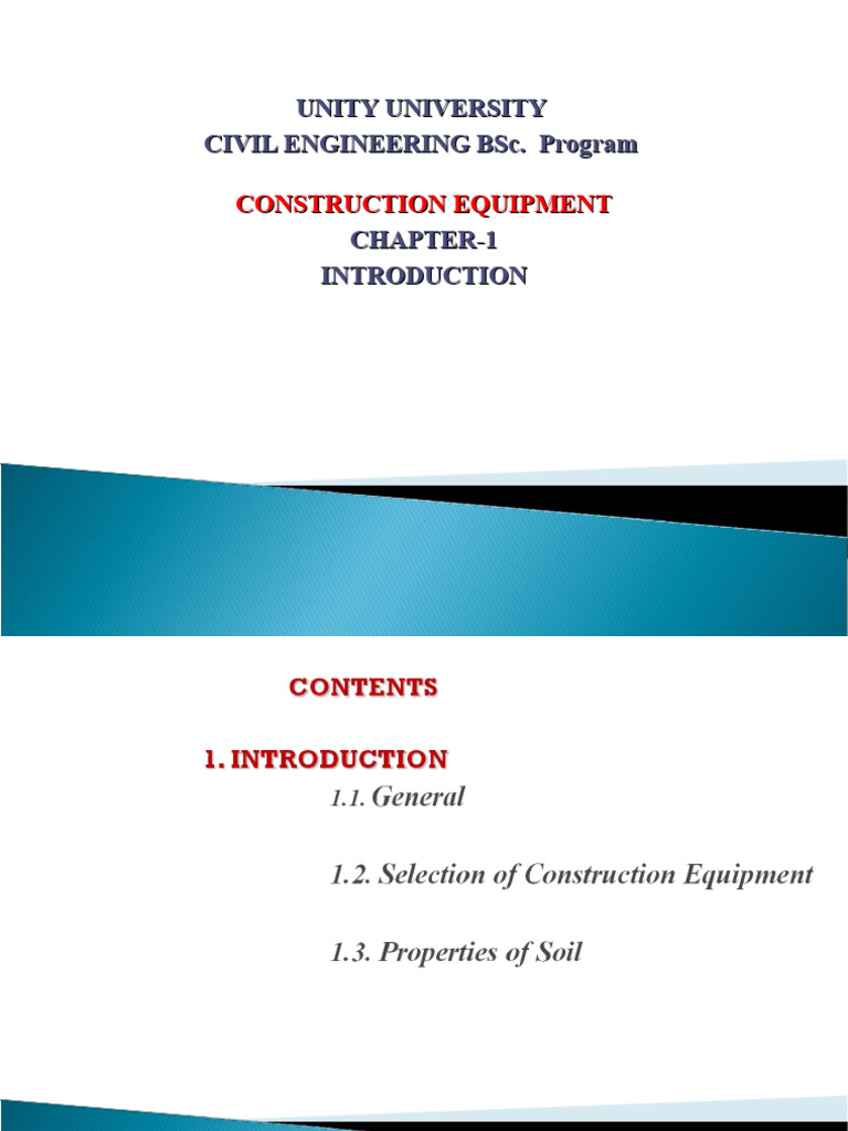 Unity University Civil Engineering Bsc. Program Chapter-1 | Download ...