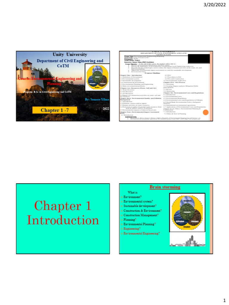 Environmental Engineering Lectur 1-7 by Semere Last | Download Free PDF | Groundwater | Natural ...