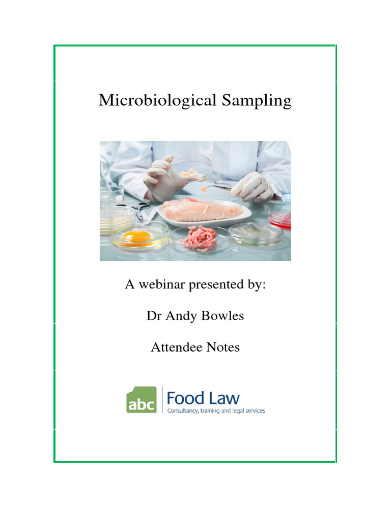 Micro Sampling Attendee Notes | PDF | Ice | Spoon