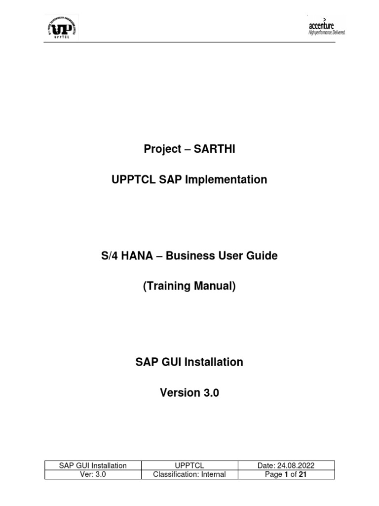 Sap Gui Installation User Manual Pdf Screenshot Icon Computing