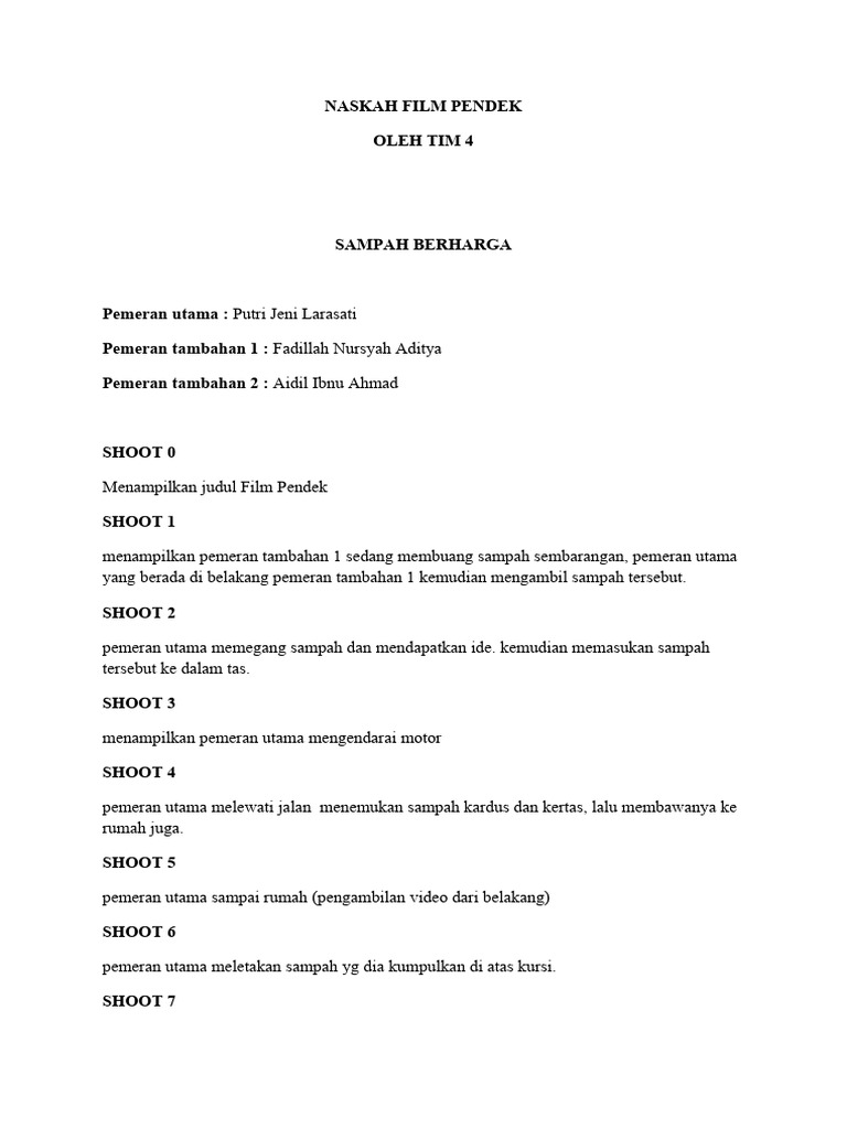 Naskah Film Pendek | PDF