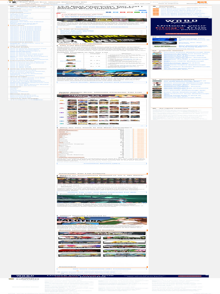 13.0 Best Character Tier List April 2023 Tier List Super Smash Bros ...