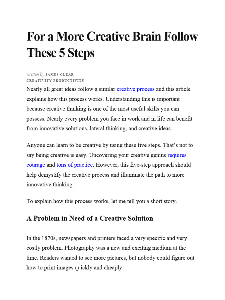5 Steps to Boost Creative Thinking | PDF | Creativity | Idea