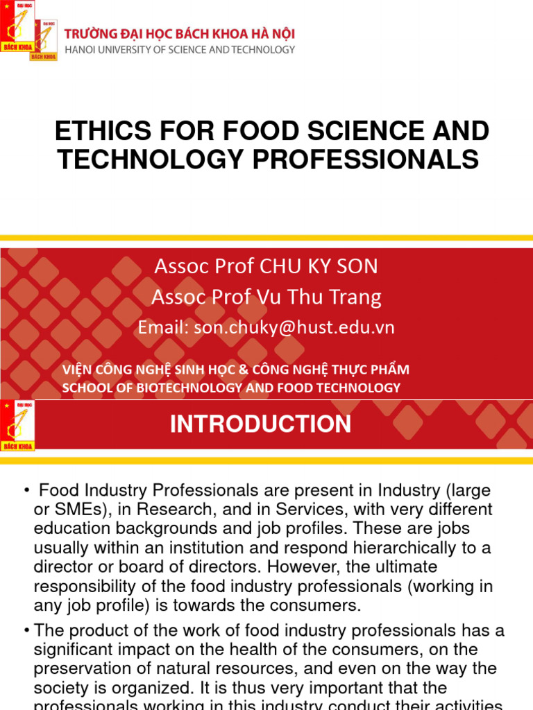 Introduction To Food Technology-Chapter3 - Food Ethics | PDF | Food ...