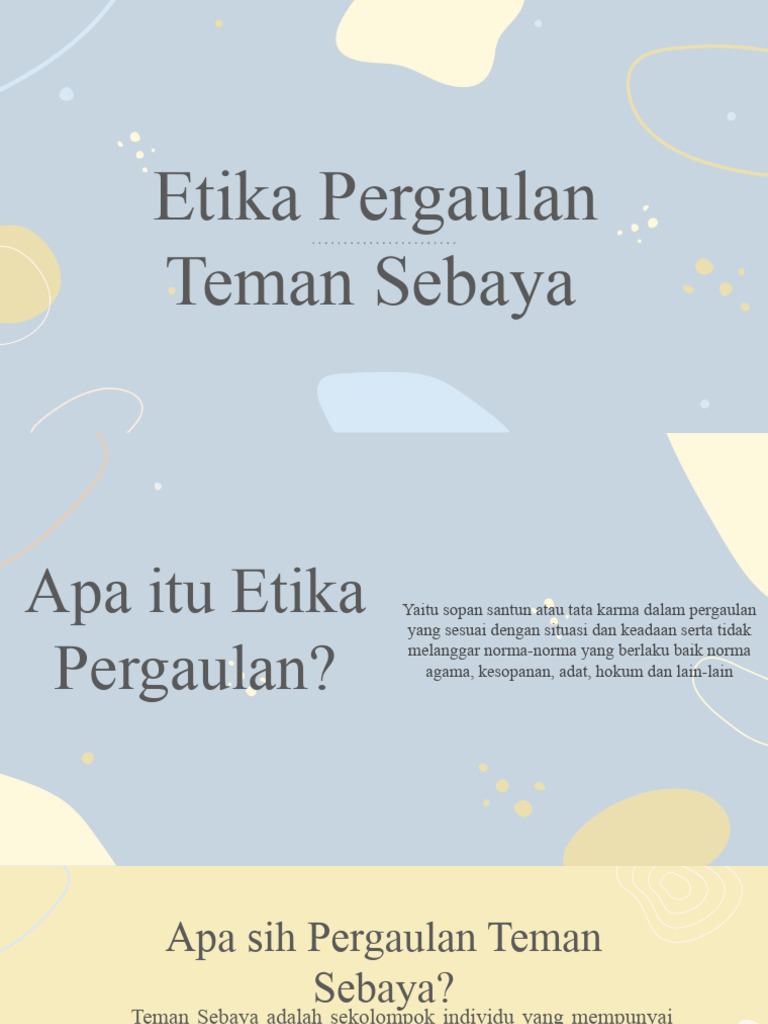 Etika Pergaulan Remaja | PDF