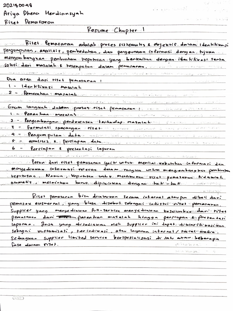 Ariya RP Resume Chp1&2 | PDF