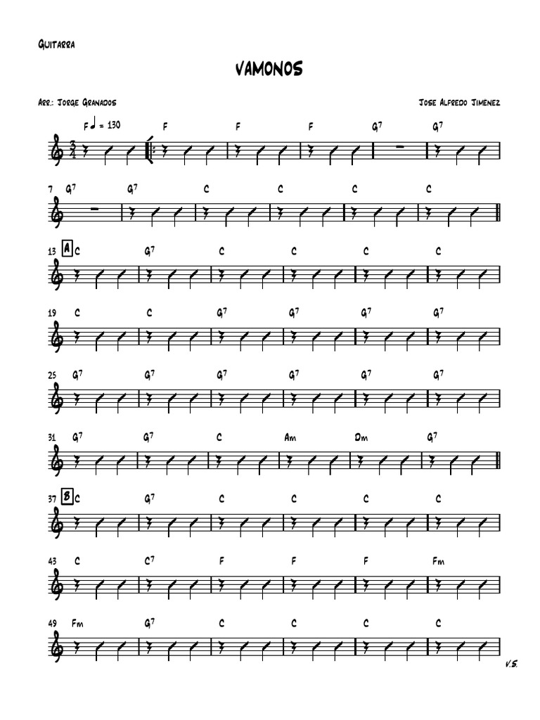 VAMONOS - Guitarra F | PDF