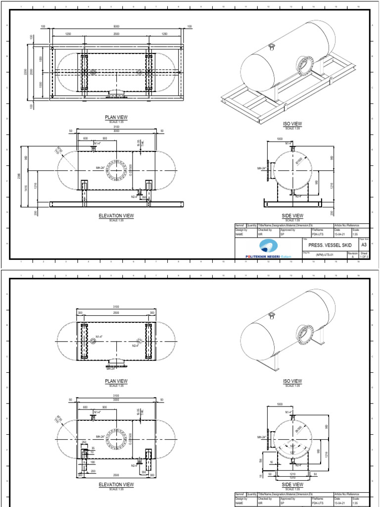 Pressure Vessel Skid | PDF | Printing Materials | Written Communication