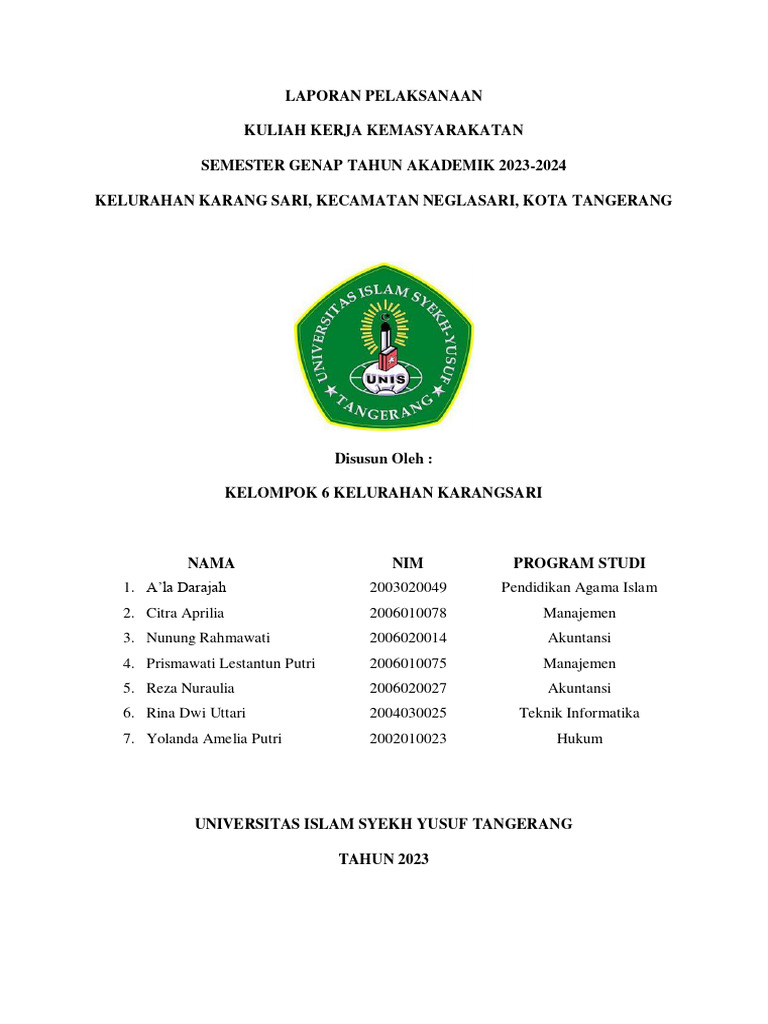 LPJ Divisi Kesehatan Kel.6 | PDF