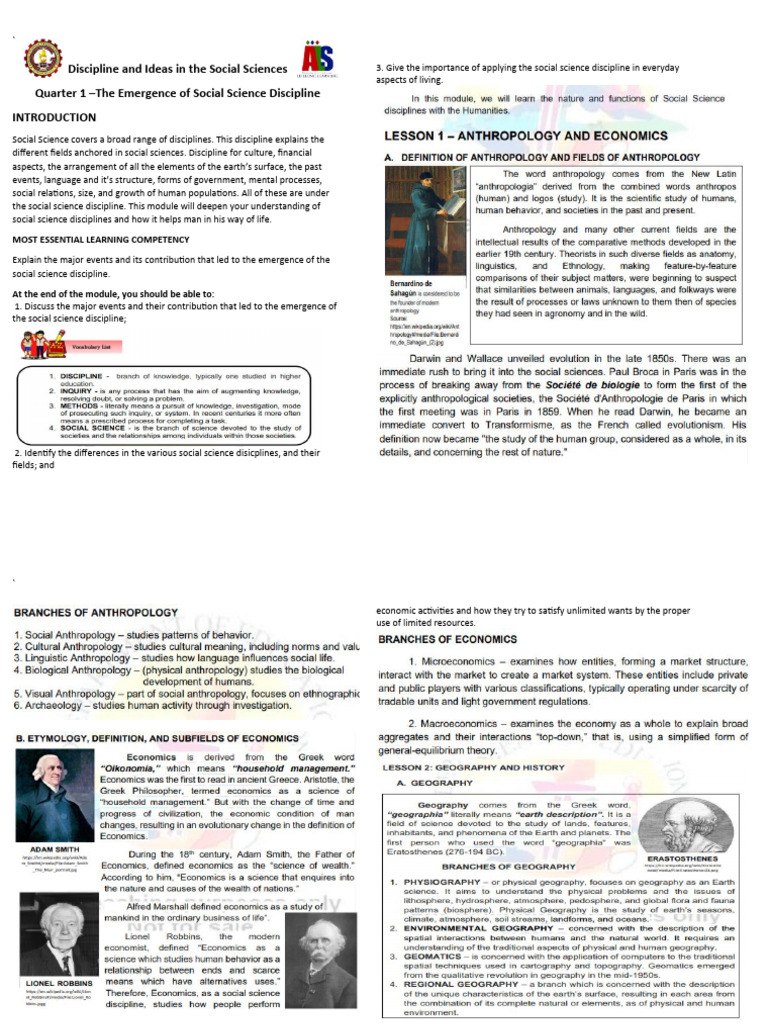 Social Science Disciplines Overview | PDF | Social Sciences | Science