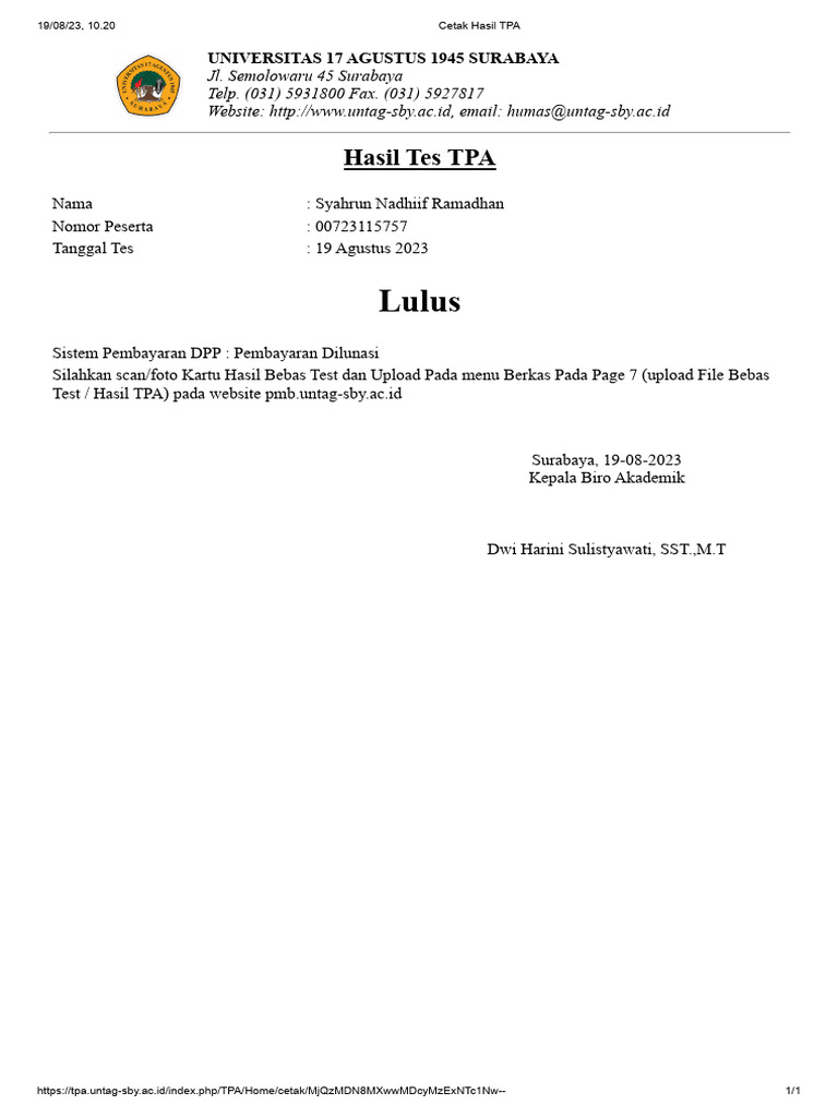 Hasil Tpa | PDF