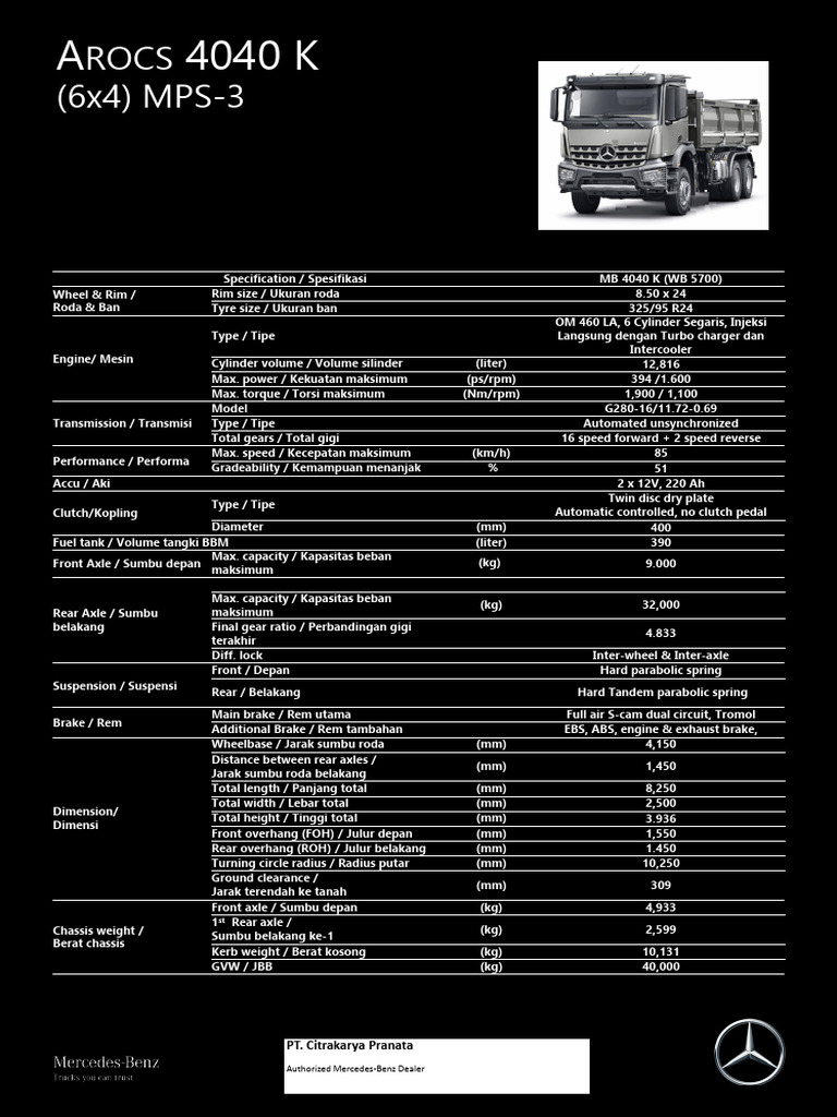 Arocs - Brochures | PDF | Clutch | Anti Lock Braking System