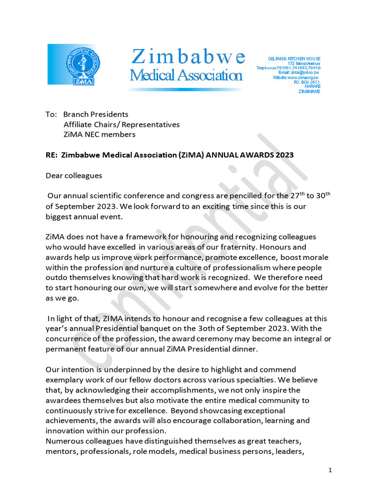 ZiMA Excellence AWARDS 2023 | PDF | Business | Finance & Money Management