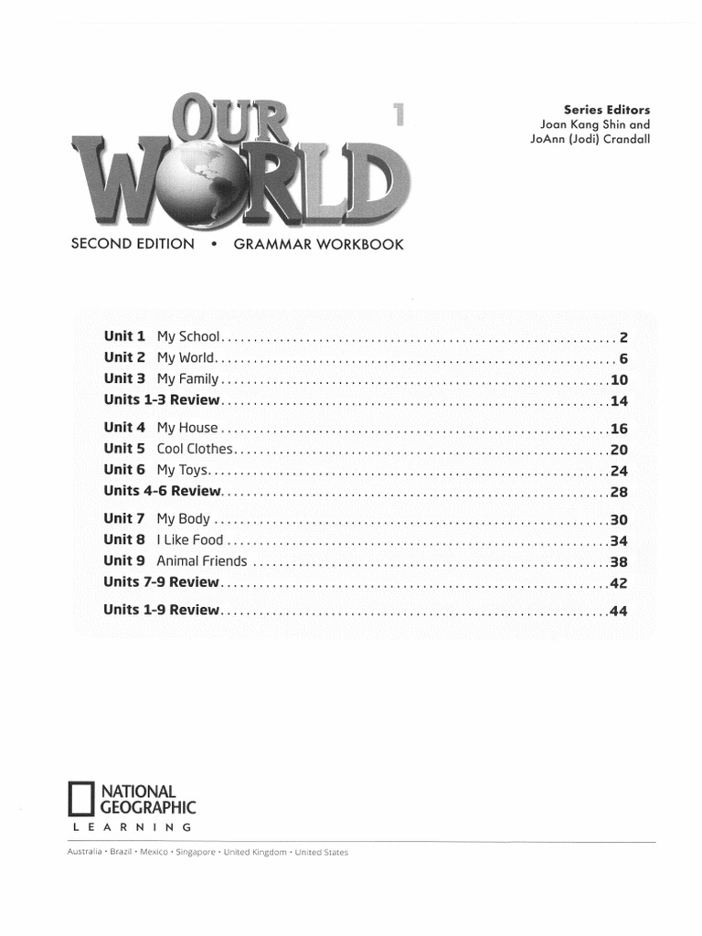 OUR WORLD 1 Grammar Workbook | PDF