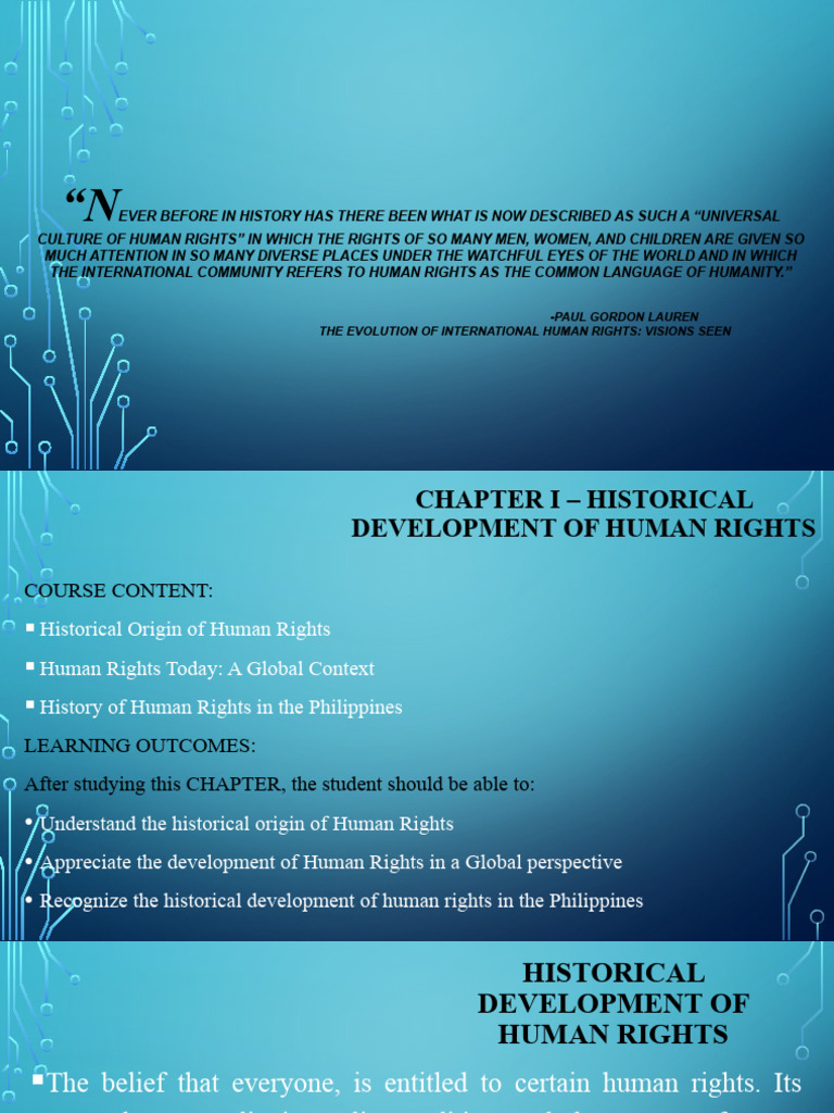 Chapter I-Historical Development of Human Rights | PDF | Human Rights ...