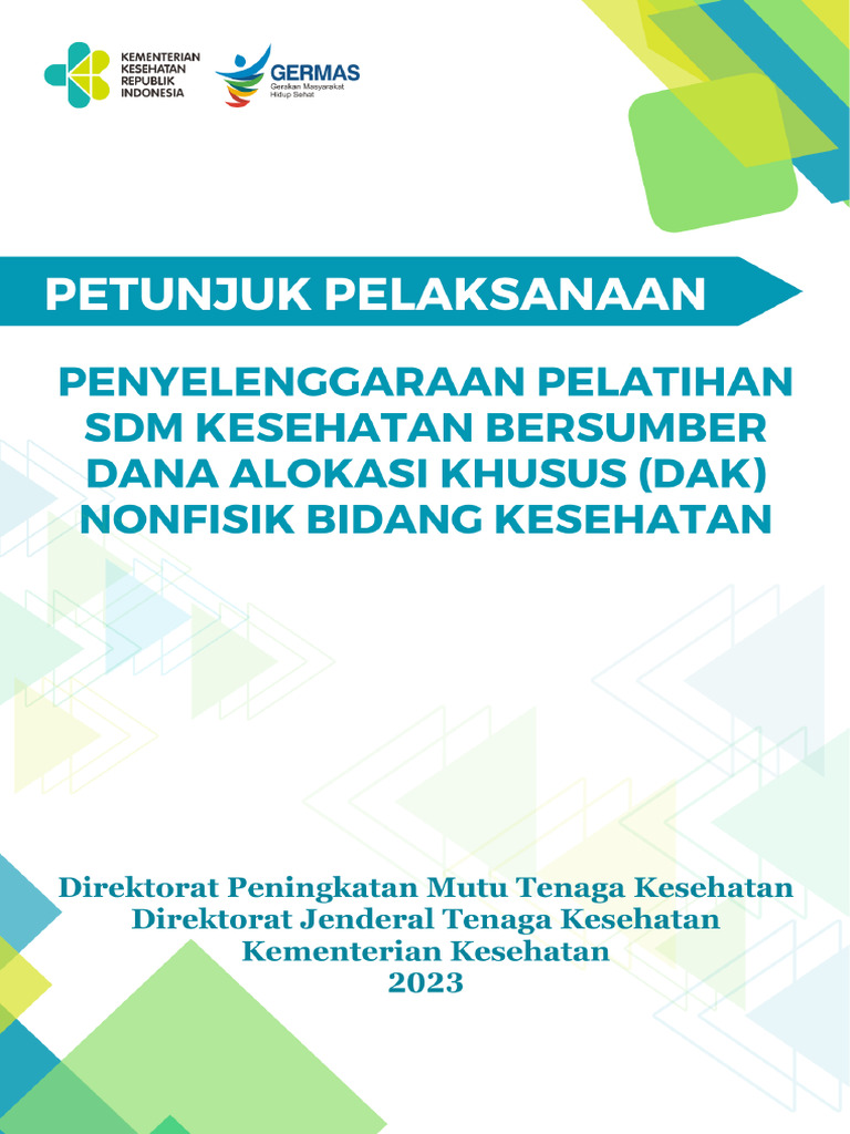 Juklak DAK Non Fisik Pelatihan 2023 | PDF