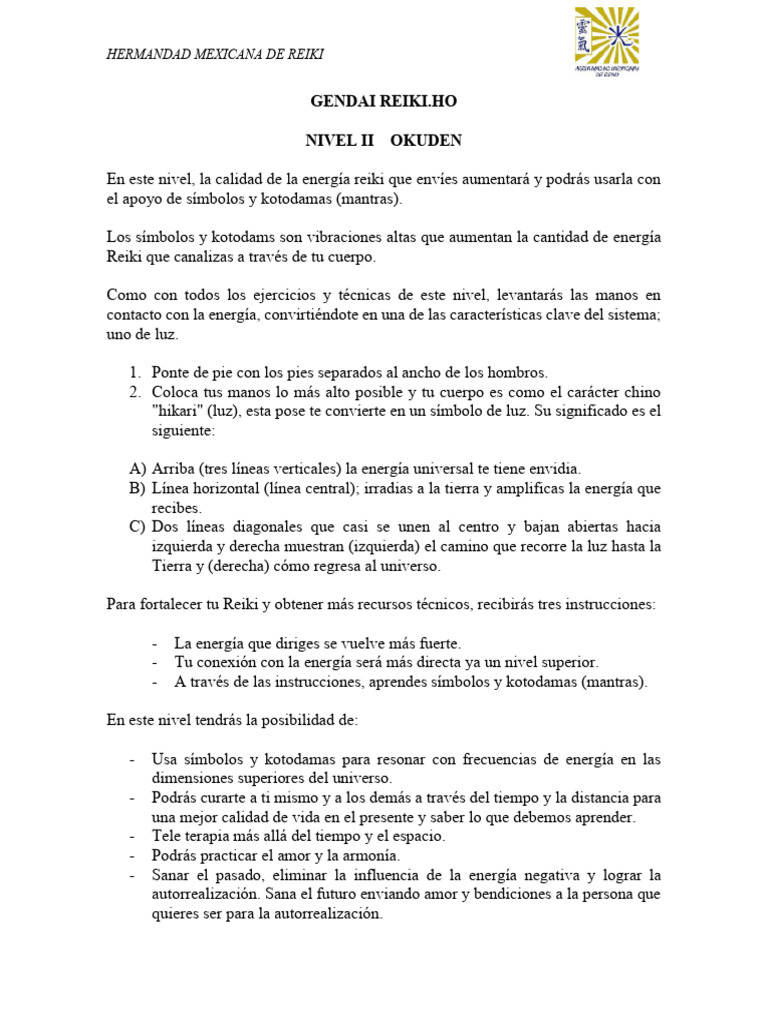 Manual Reiki - Nivel 2 | PDF | Reiki | Las emociones