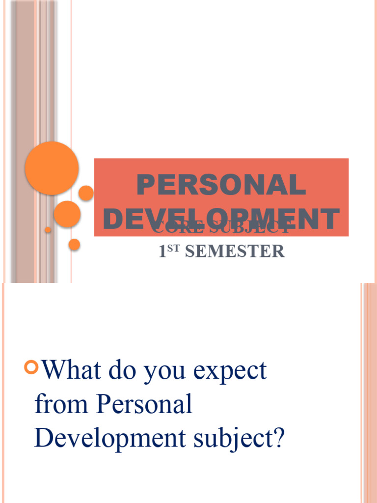 Personal Development Lessons | PDF | Adolescence | Developmental Psychology