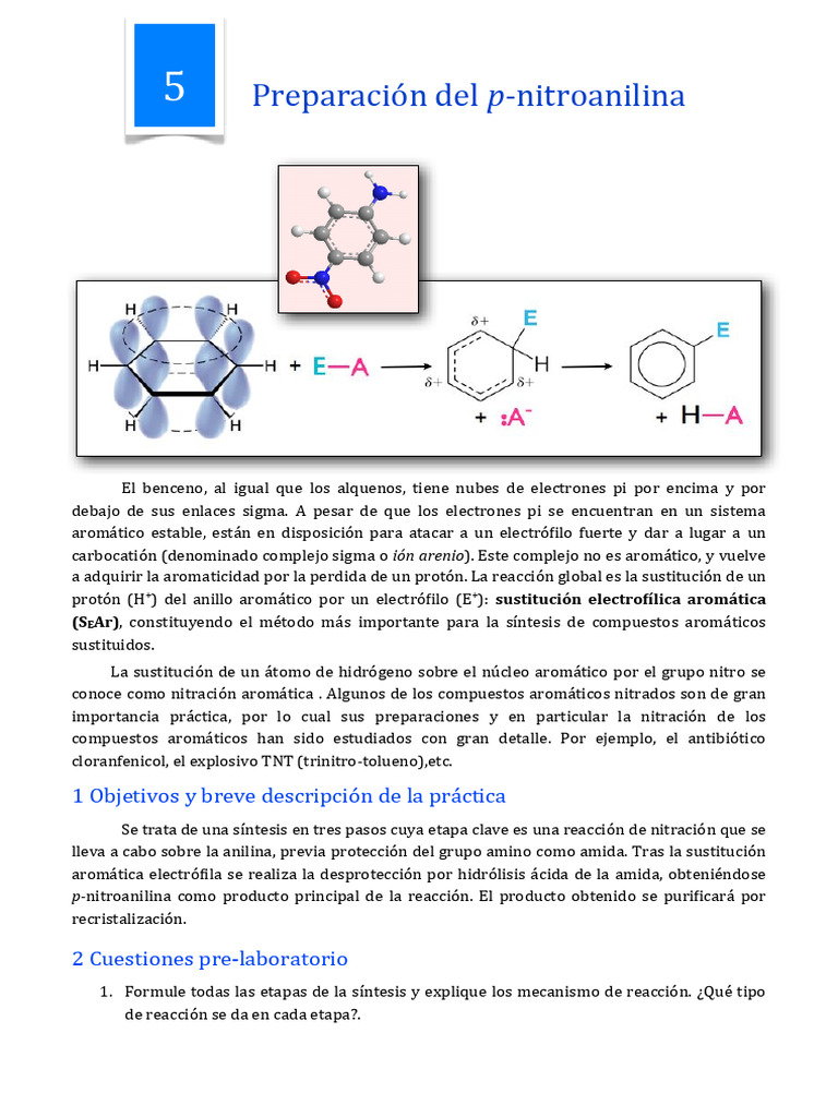 05 P-Nitroanilina | PDF | Aromaterapia | Química Orgánica