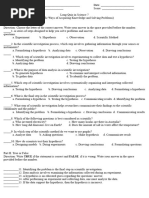 Scientific Method Test: Multiple Choice | PDF | Experiment | Scientific ...