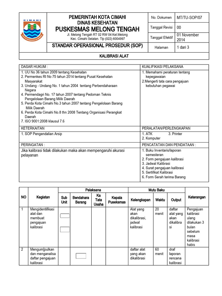 Kalibrasi Alat | PDF