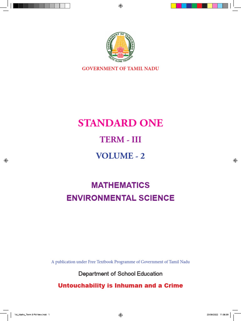 1st Maths-EVS Term 3 English Medium Text | PDF | Triangle | Mathematics