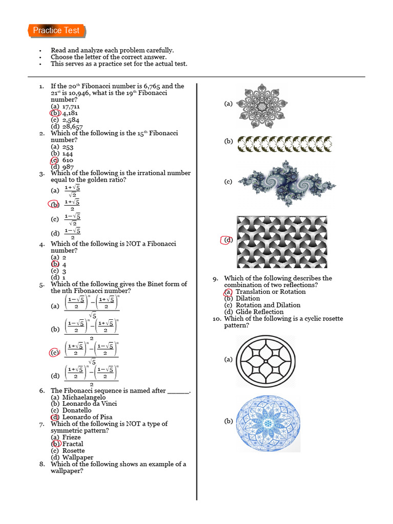 Practice Test 2 | Download Free PDF | Geometry | Numbers