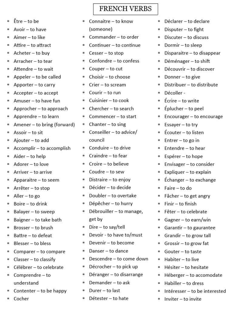 French Verbs | PDF