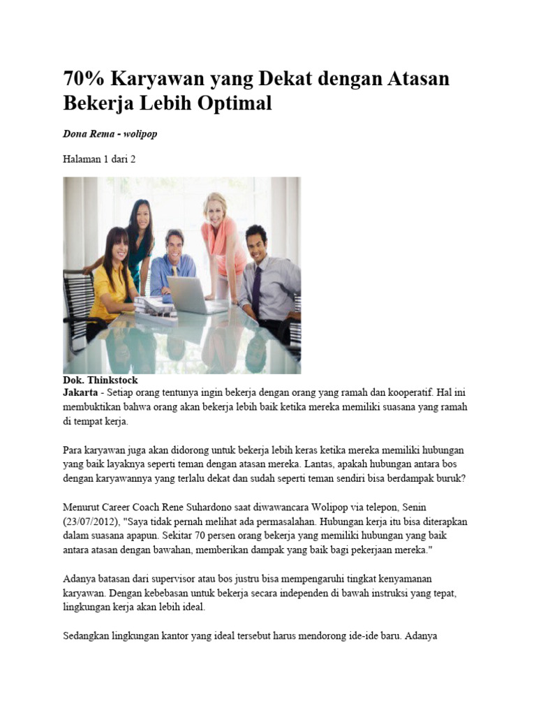 Relasi Atasan - Karyawan | PDF